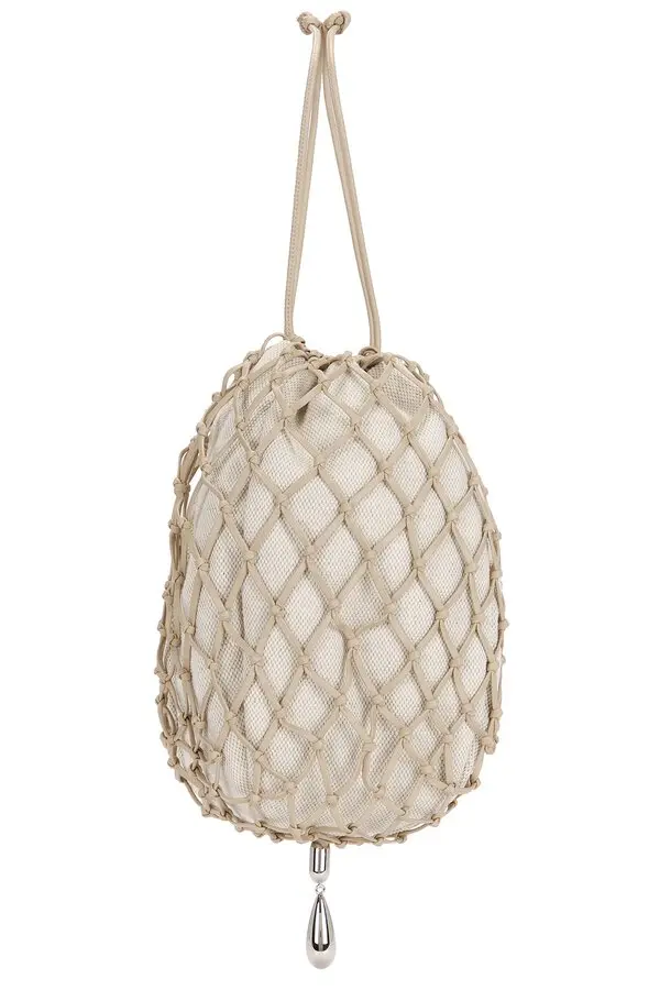 Savette Macrame Pouch Bag - Bone