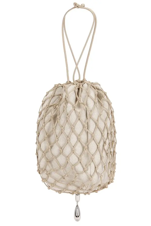 Savette Macrame Pouch Bag - Bone