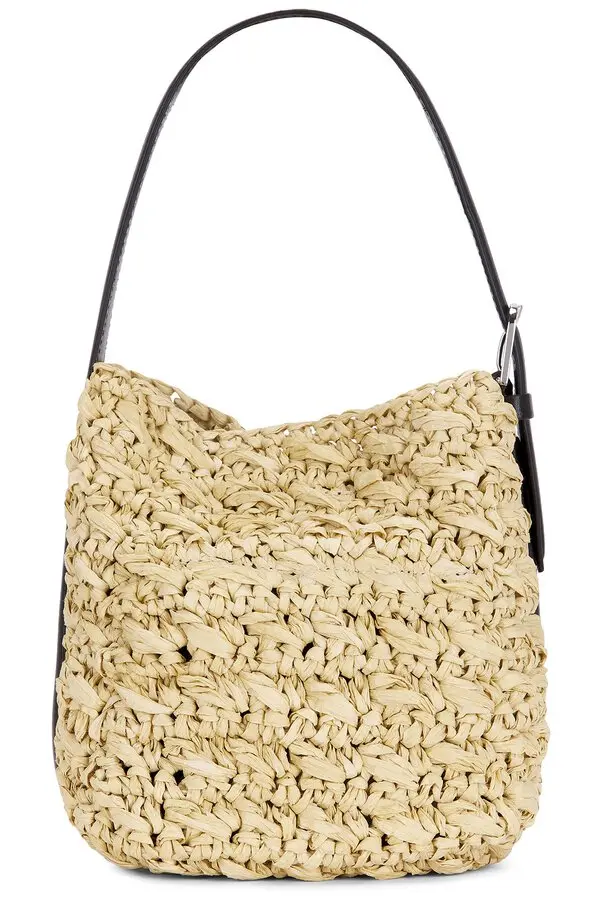 TOTEME Small Belted Raffia Tote Bag - Natural