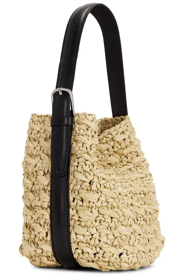 TOTEME Small Belted Raffia Tote Bag - Natural