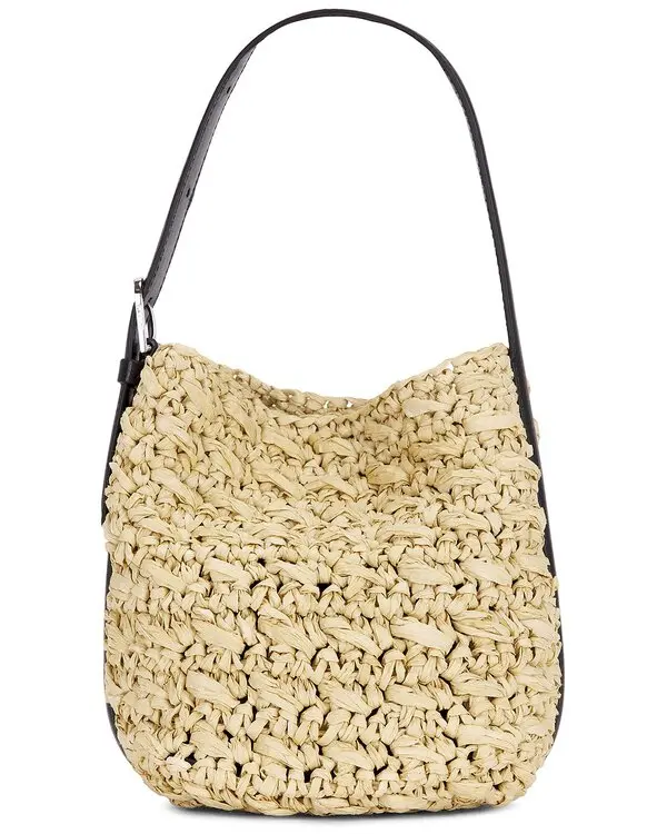 TOTEME Small Belted Raffia Tote Bag - Natural