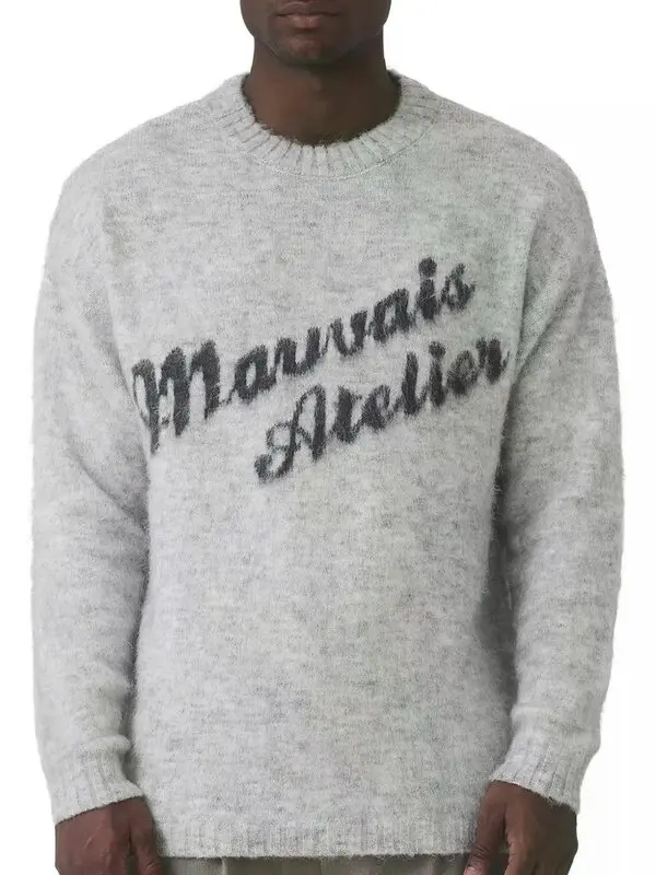 MAUVAIS Logo-print Brushed-knit