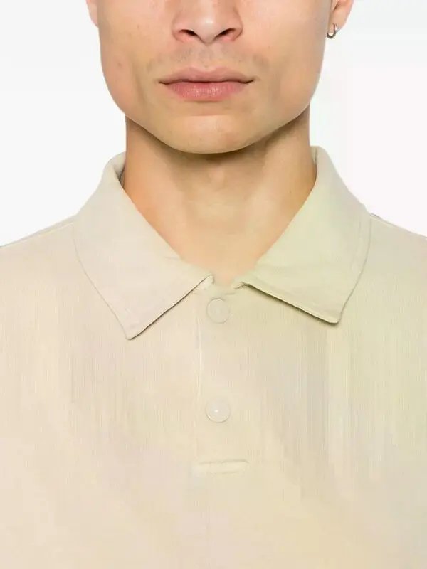 Stone Island Logo-patch Long-sleeve Polo Shirt