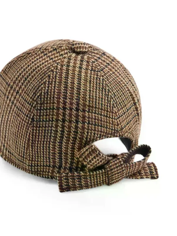 PATOU Check-pattern Knot Baseball Cap