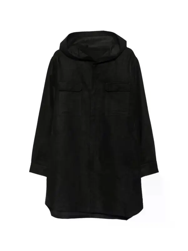 Rick Owens Hooded Coat - Black