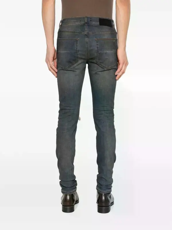 Amiri Ultrasuede Mx1 Distressed Slim-fit Jeans