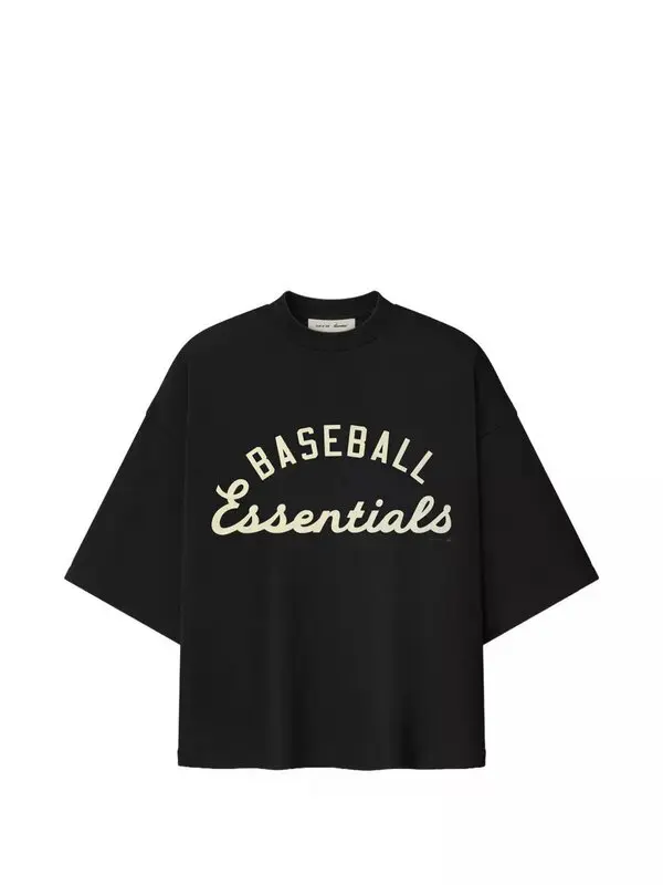 Fear Of God Mlb Logo-print T-shirt - Black
