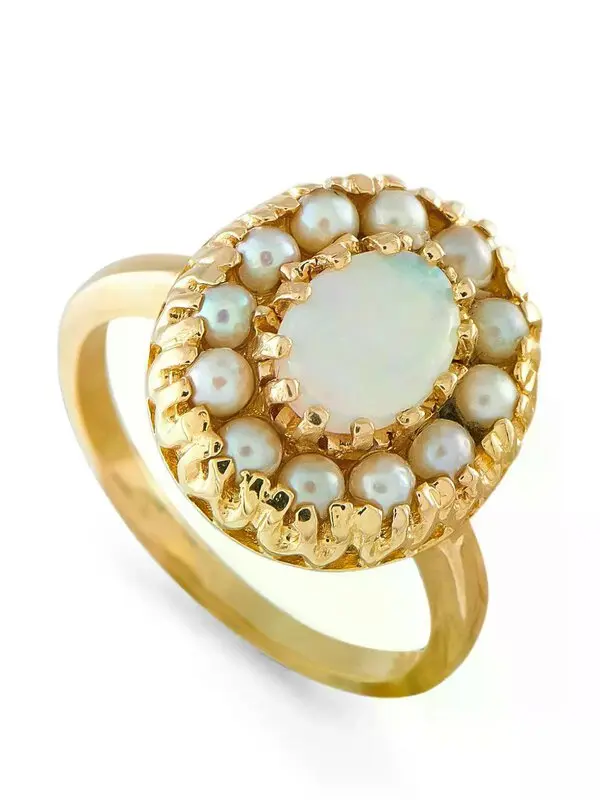 LB EXCLUSIVE 14k Yellow Opal And Pearl Ring - Gold