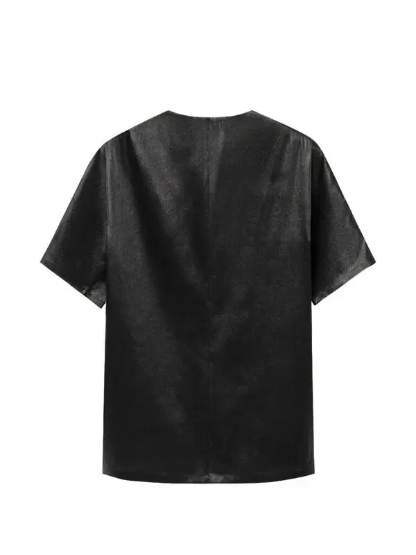 Shanghai Tang Short-sleeved Satin T-shirt