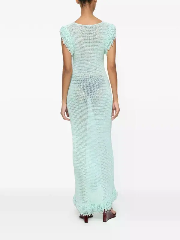 Paris Georgia Fringed Fishnet Dress