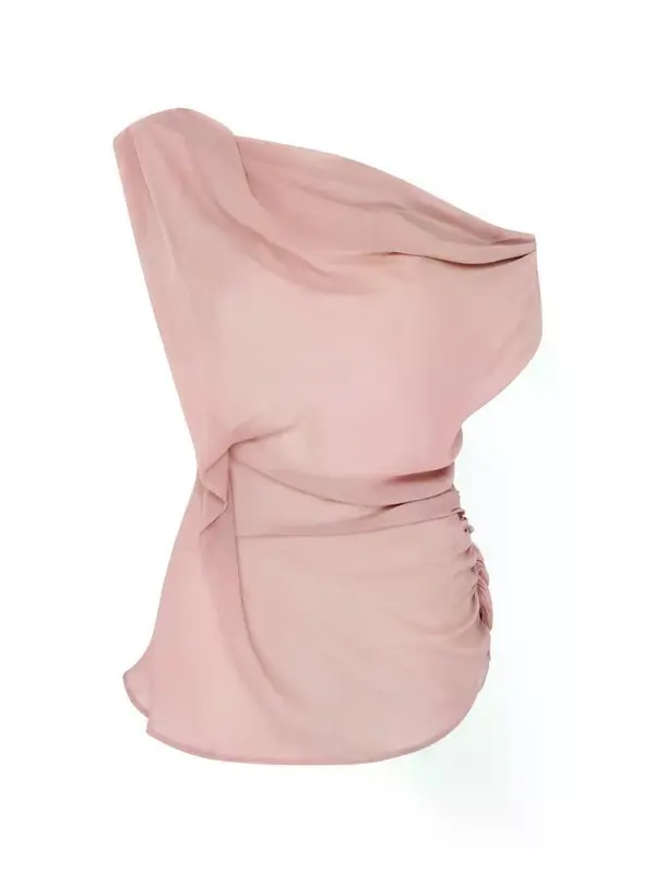 Paris Georgia One-shoulder Ruched Top