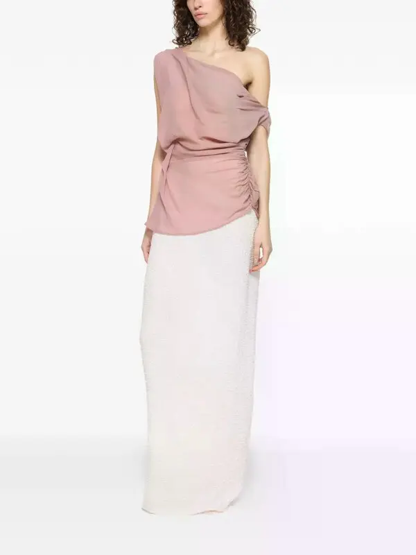 Paris Georgia One-shoulder Ruched Top