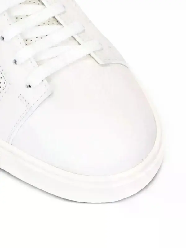 Santoni Perforated Leather Sneakers - White
