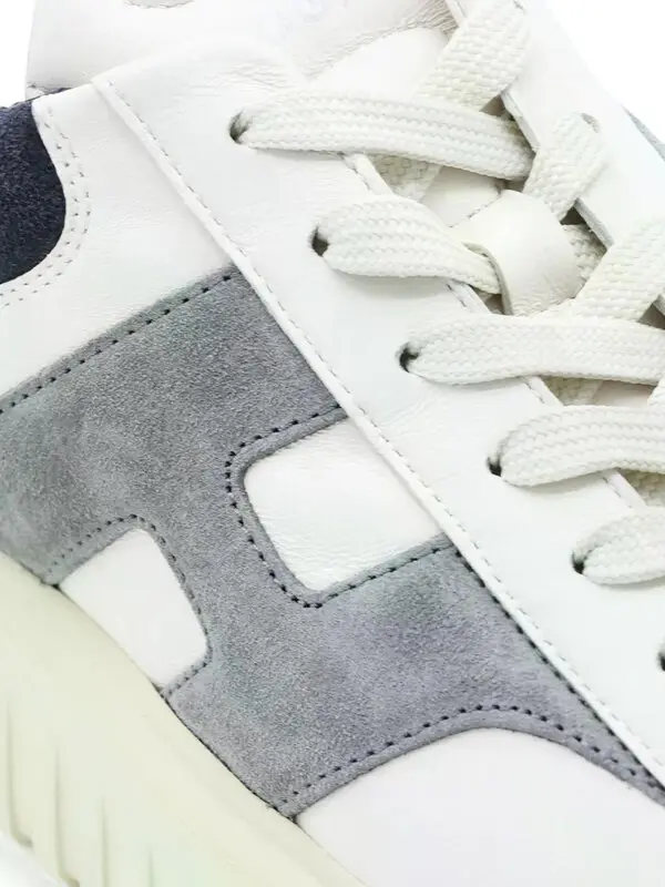 Hogan H-stripes Logo-patch Panelled Sneakers
