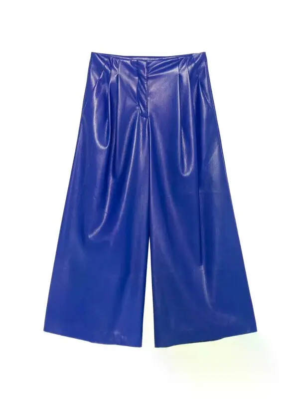 Liviana Conti Wide-leg Cropped Trousers - Purple