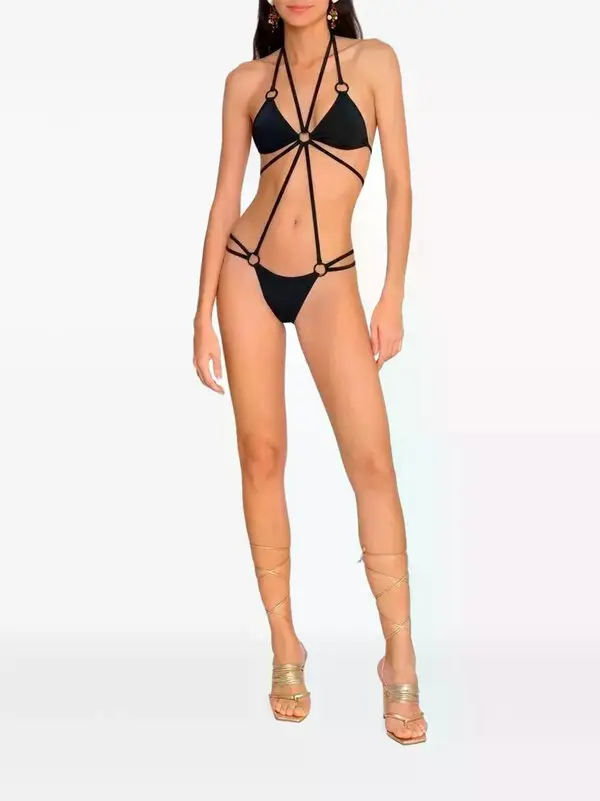 AMIR SLAMA Ring-detail Halterneck Swimsuit