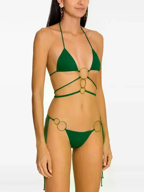 AMIR SLAMA Ring-detail Tie-fastening Bikini