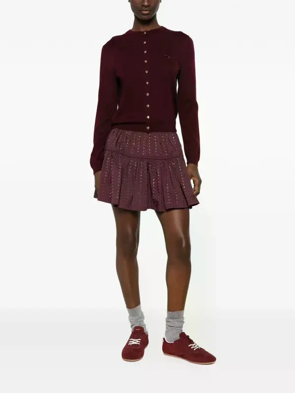 Maje Sequin-embellished Ruffled Mini Skirt