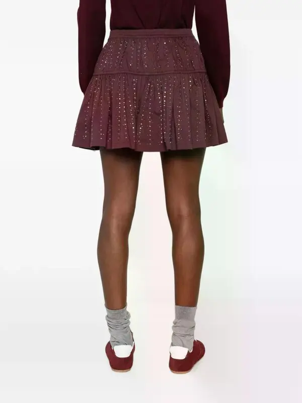 Maje Sequin-embellished Ruffled Mini Skirt
