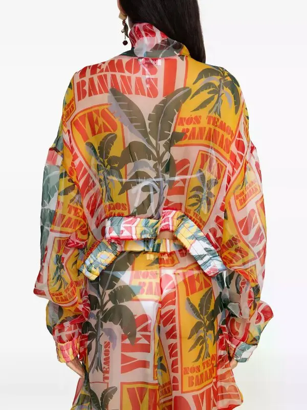 AMIR SLAMA Graphic-print Cropped Jacket