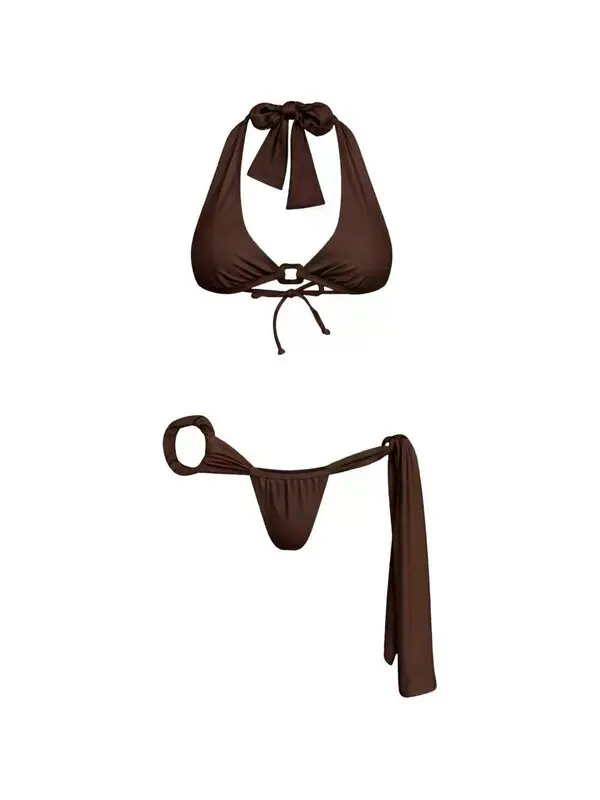 AMIR SLAMA Halterneck Ring-detail Bikini
