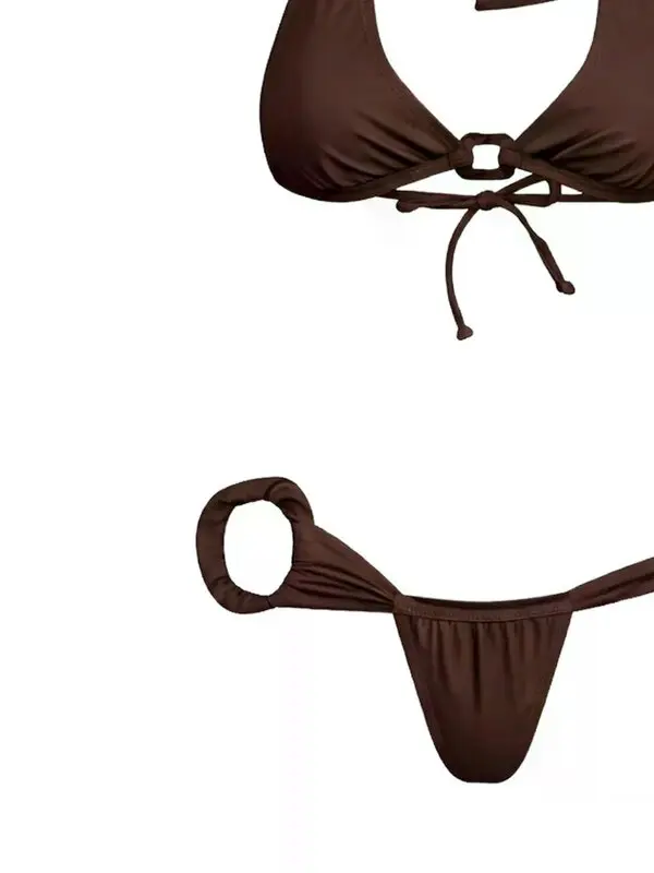 AMIR SLAMA Halterneck Ring-detail Bikini