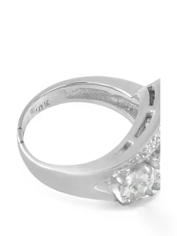 LB EXCLUSIVE 18k White Gold Diamond Ring - Silver