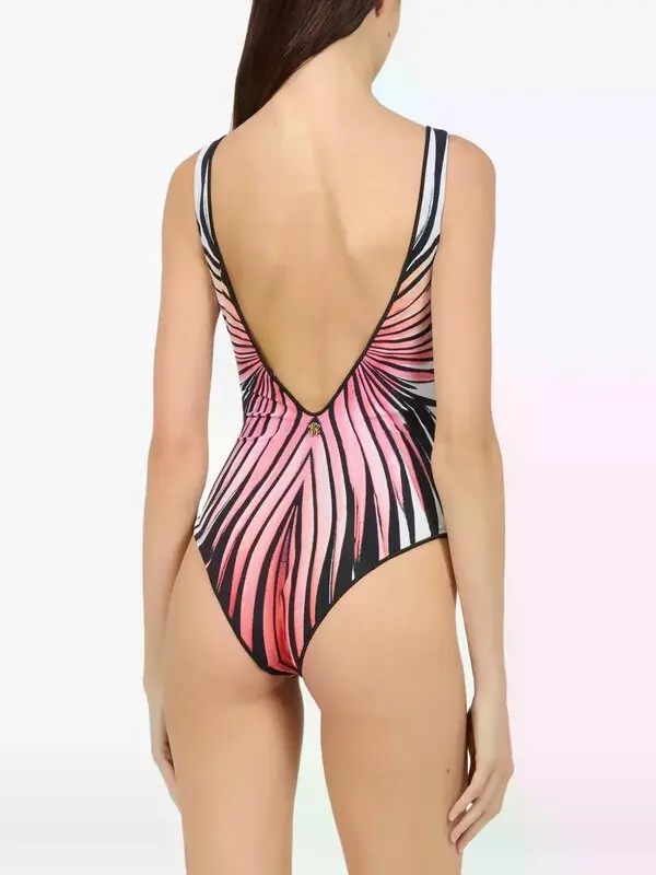 Roberto Cavalli Printed V-neck One-piece Swimsuit