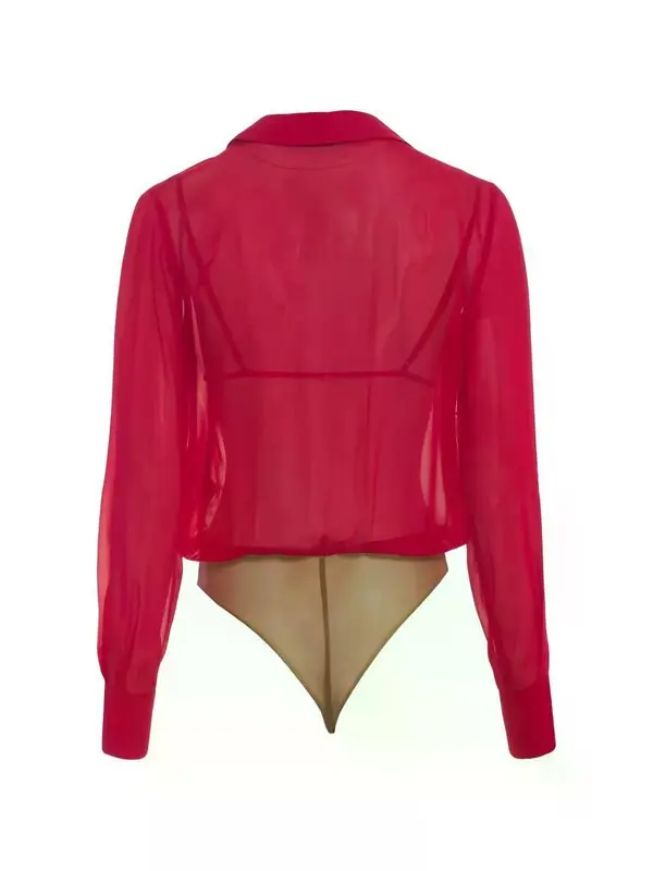 Elisabetta Franchi Bodysuit With Padlock Detail - Red