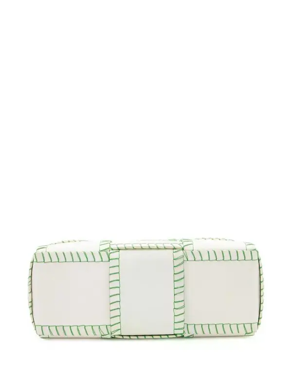 Bottega Veneta Arco Stitched Leather Tote Bag - White