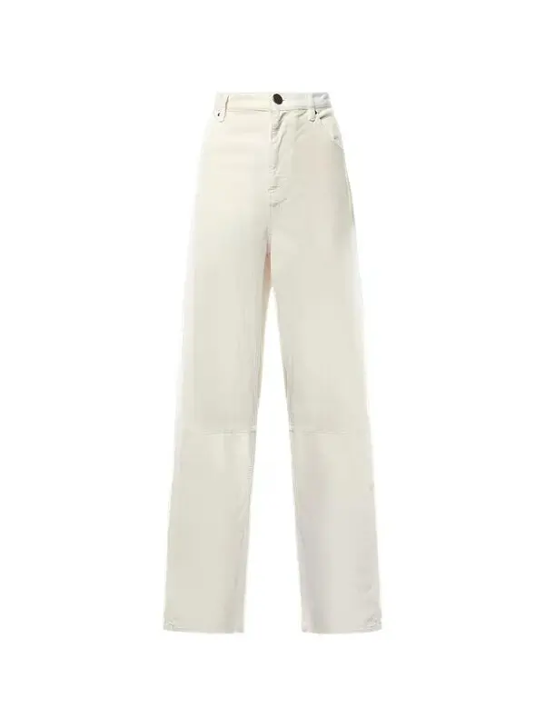Pinko Corduroy Panelled Trousers - Neutrals