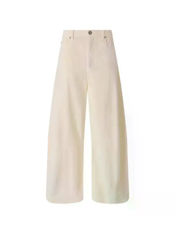 Pinko Corduroy Panelled Trousers - Neutrals