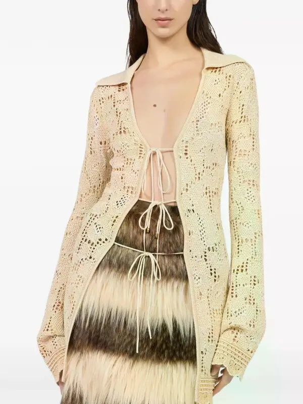 Roberto Cavalli Front-tie Cardigan