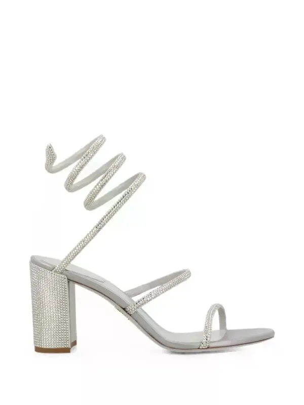 Rene Caovilla Cleo Crystal-embellished Sandals - Silver