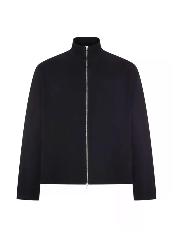 Our Legacy Shrunken Zip-up Funnel-neck Sweater - Black
