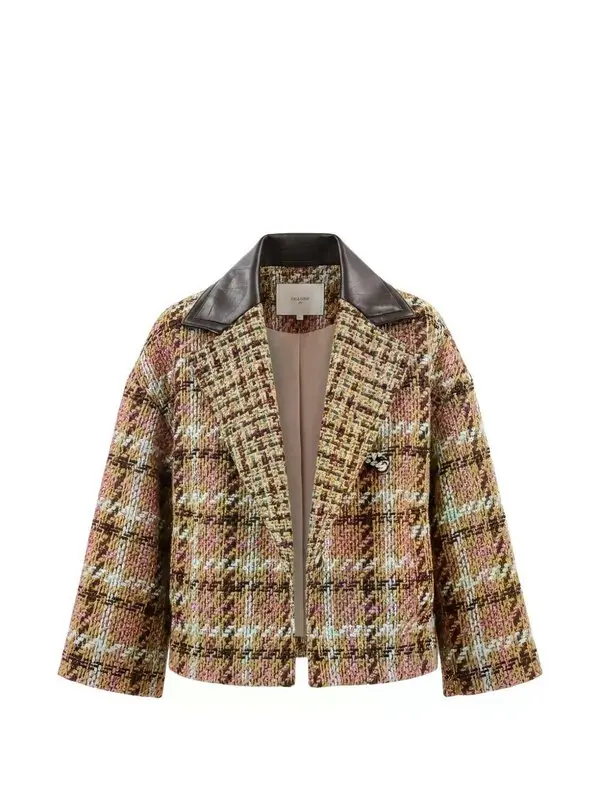 ODEEH Check-pattern Notched-lapel Jacket