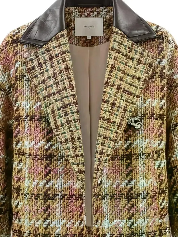 ODEEH Check-pattern Notched-lapel Jacket