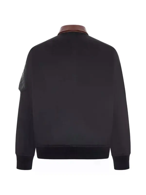 Sacai Leather-trimmed Utility Bomber Jacket