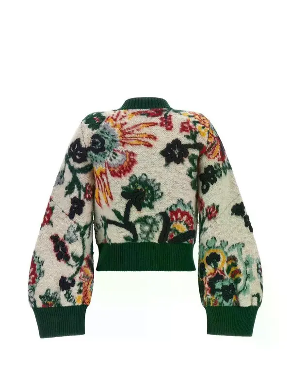 Sacai Floral-jacquard Cropped Jacket