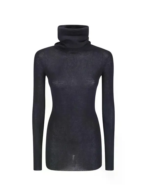 Rick Owens Ls Tube Ribbed-knit Roll-neck Sweater
