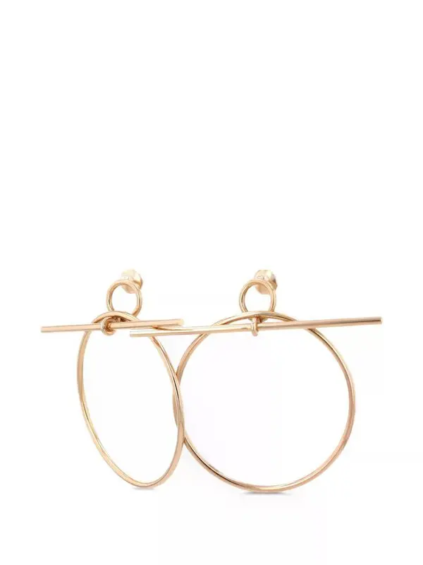 Hermès 18k Rose Hoop Earrings