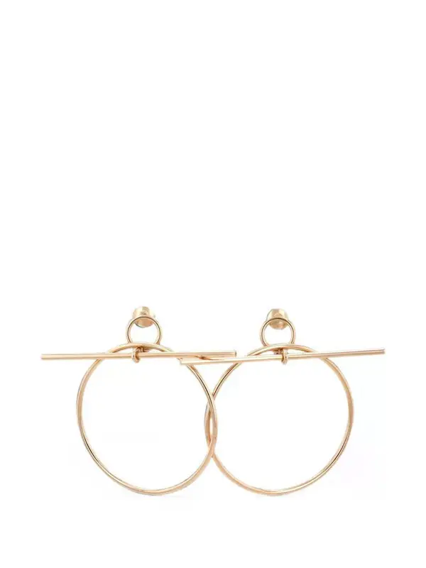 Hermès 18k Rose Hoop Earrings