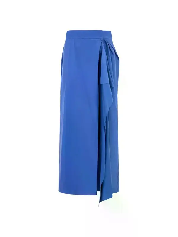 Alberta Ferretti Asymmetrical Draped Maxi Skirt