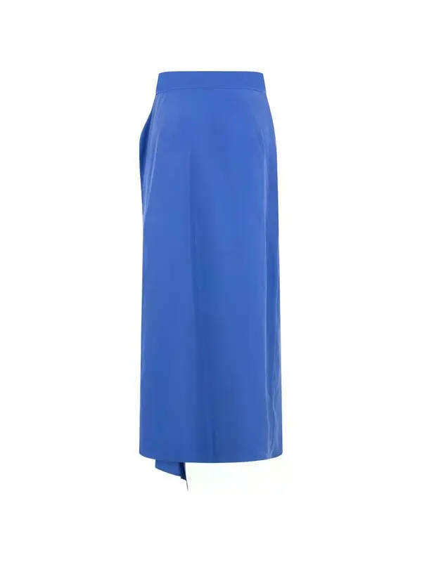 Alberta Ferretti Asymmetrical Draped Maxi Skirt