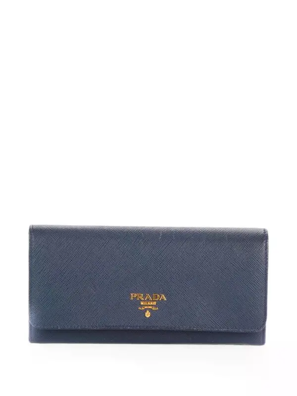 Prada Saffiano Flap Continental Wallet