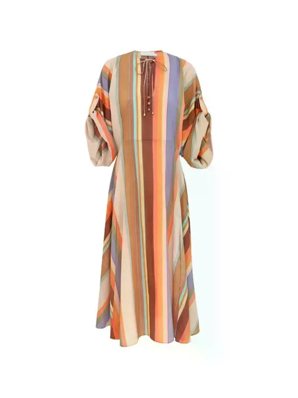 Zimmermann Striped Tunic Midi Dress