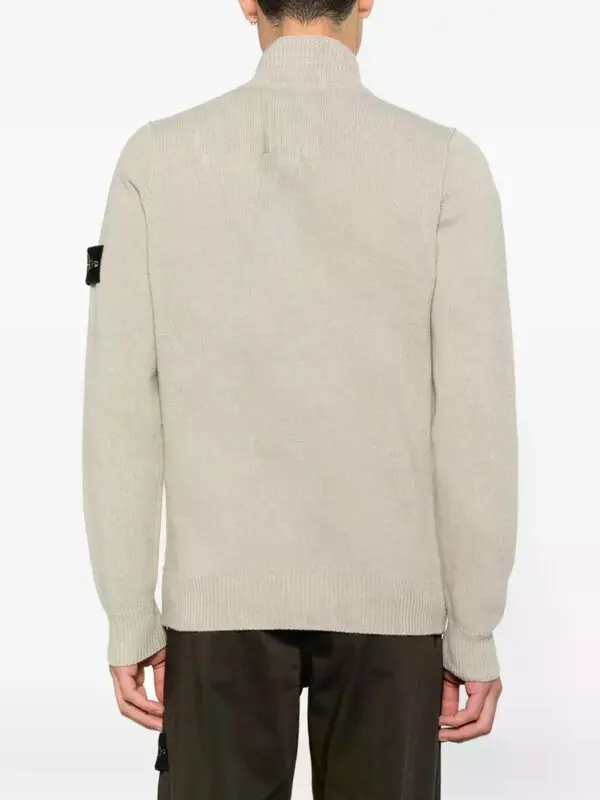 Stone Island Logo-patch Long-sleeve Sweater