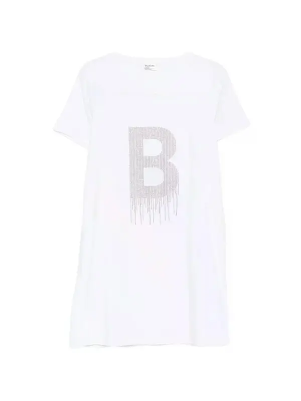 BLUGIRL Crystal Embellishment Mini Dress - White