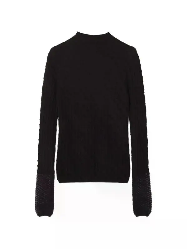 LANVIN High-neck Top In Wool And Mohair
