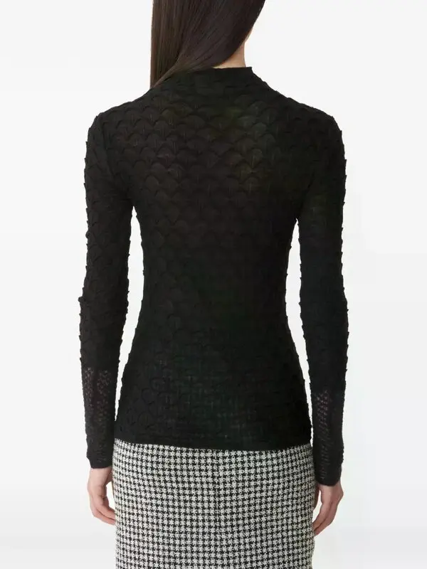 LANVIN High-neck Top In Wool And Mohair